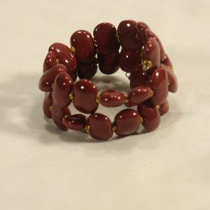 Kazuri | Jewelry | Kazuri Beads Shale Dark Red Handmade Wraparound ...